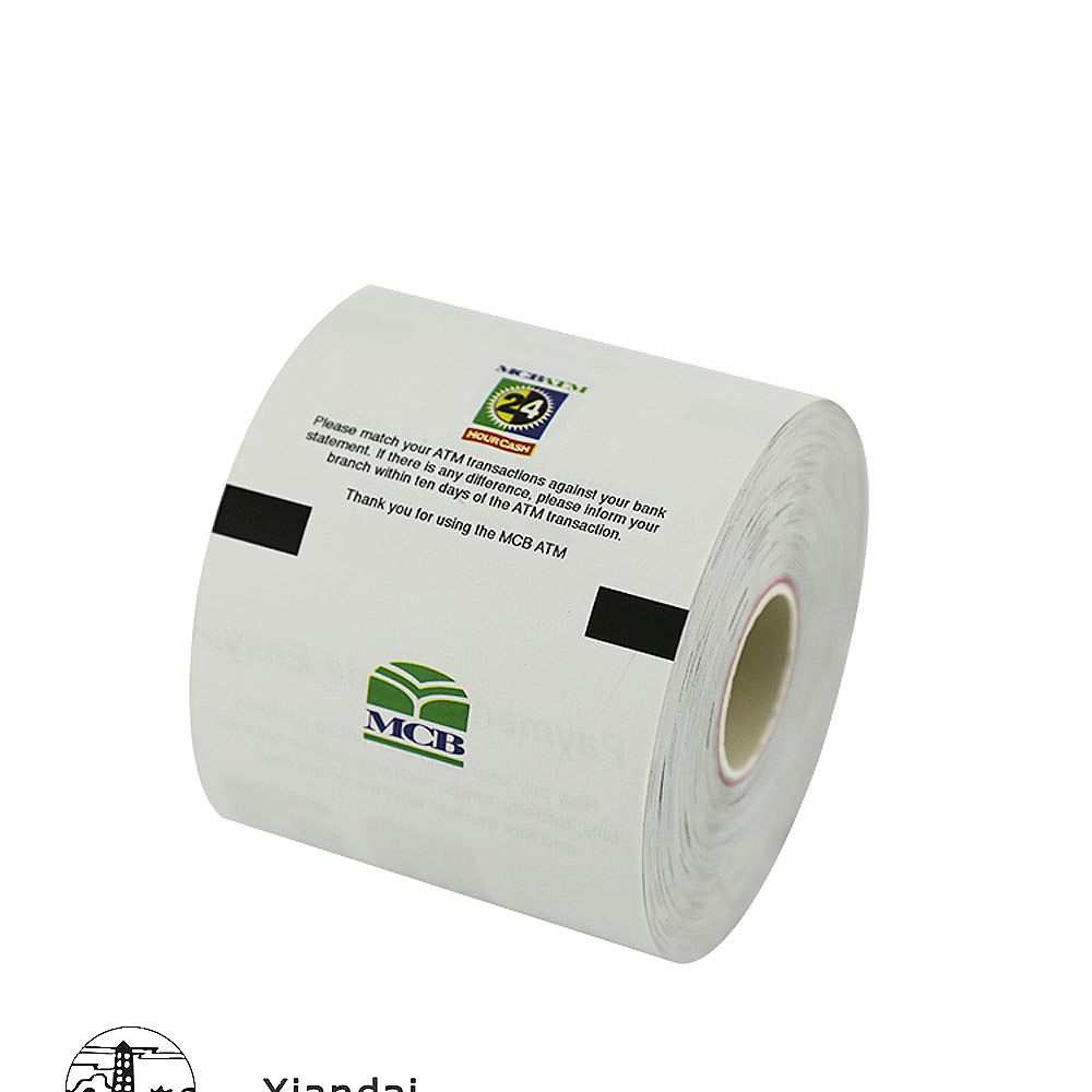 Printed ATM receipt paper